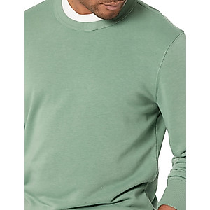 Amazon Essentials men's Crewneck Sweatshirt, Lightweight Long-Sleeve French Terry, Sage Green, X-Large, (Available in Big & Tall)