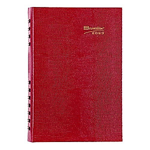 Brownline 2023 CoilPro Daily/Monthly Planner, Appointment Book, 12 Months, January to December, Twin-Wire Binding, 8" x 5", Bright Red (CB634C.RED-23)