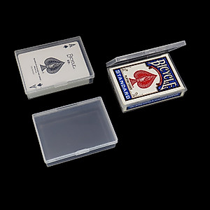 Playing Card Deck Cases 6pcs Plastic Empty Playing Card Box Holder Storage Case Organizer Snap Closed, Suitable for 3.5X2.5 inch Game Gard (NO Cards)