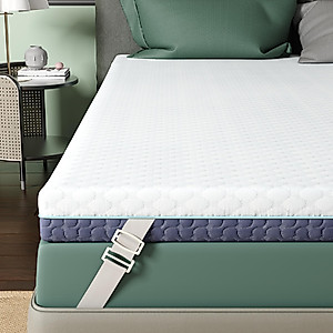 Releep 3 Inch Firm Mattress Topper Twin Size, Memory Foam Bed Topper with Soft & Firm Options for Back Pain Relief, Mattress Topper with 2-Sided Cover, Ergonomic 5-Zone Design, CertiPUR Certified