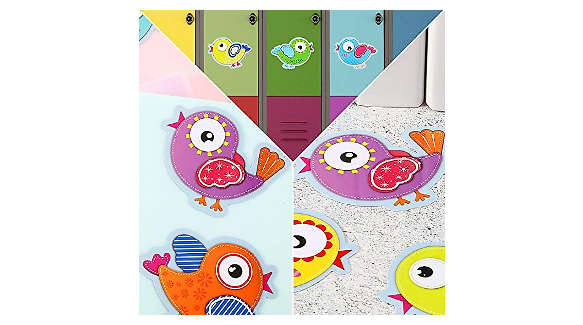 72 Multicolor Boho Birds Cut-Outs for Classroom & Parties