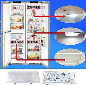WPW10515057 (AP6022533) W10515057 3021141 PS11755866 W10398007 LED Light Replacement for WRS322FDAW03 REFRIGERATOR