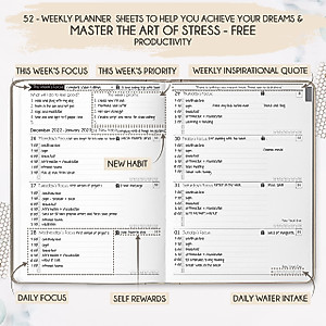 Law of Attraction Planner 2024-2024 Planner Weekly and Monthly, Hourly Planner, Daily Planner, Daily Gratitude Journal, Positive Habit Maker, Vision Board, Planner Stickers & Gift Box