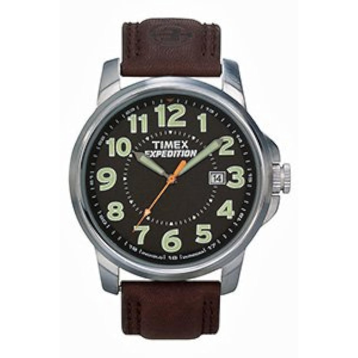 Timex Men's T44921 Expedition Metal Field Brown Leather Strap Watch