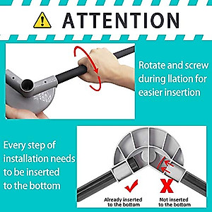 WAOWAO Baby Playpen Portable Large Playard Indoor & Outdoor Kids Activity Center with Sturdy Safety Play Yard with Mesh and Learning Pattern,Kid's Fence for Infants Toddlers (Blue, 47.24"(with mat))