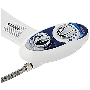 LUXE Bidet NEO 120 - Self-Cleaning Nozzle, Fresh Water Non-Electric Bidet Attachment for Toilet Seat, Adjustable Water Pressure, Rear Wash (Blue)