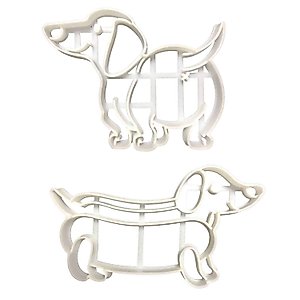 Dachshund Cookie Cutters, Dachshund Shape Mold 2pcs Set