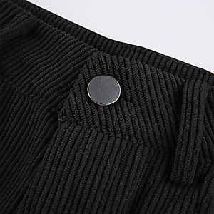 Bravetoshop Women's Wide Leg Pants Regular Fit Casual High Waist Floor Length Trousers Y2K Fashion Streetwear (Black,XL)