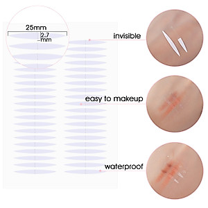 3 Packs Ultra Invisible Two-Sided Sticky Double Eyelid Tapes Stickers, Medical-use Adhesive Fiber, Instant Eyelid Lift Without Surgery Perfect for Heavy Saggy, Hooded, Droopy, Uneven, Mono-eyelids