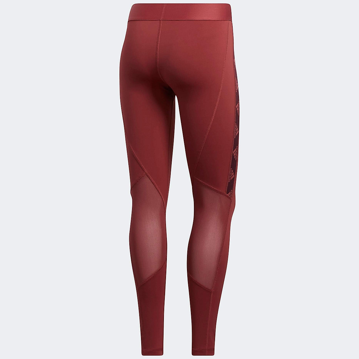 adidas womens Alphaskin Badge of Sport Tights Legacy Red/Maroon X-Small