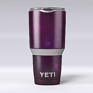 Design Skinz Dark Pink Geometric V16 - Skin Decal Vinyl Wrap Kit Compatible with The Yeti Rambler Cooler Tumbler Cups