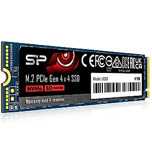 Silicon Power 1TB UD85 NVMe 4.0 Gen4 PCIe M.2 SSD R/W up to 3,600/2,800 MB/s (SP01KGBP44UD8505)