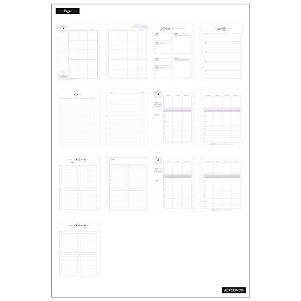 The Happy Planner Hourly Extension Pack - Girls with Goals Theme - Planner& School Supplies - Monthly Calendar Sheets - Filler Paper - Pre-Punched Dividers - 2 Sticker Sheets - Classic Size