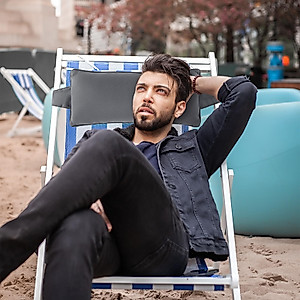 AkiiGer Head Pillow for Recliner Lounge Chair, Zero Gravity Chair Pillow Replacement, Removable pillowcase/Elastic Band