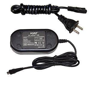 HQRP AC Adapter Compatible with Canon CA-110 CA110 VIXIA HF-R70 HF-R72 HF-R700 HF-R30 HF-R32 HF-R300 HF-R62 HF-R60 HF-R600 LEGRIA HF-R26 HF-R27 HF-R28 Charger Power Supply Cord CA-11O