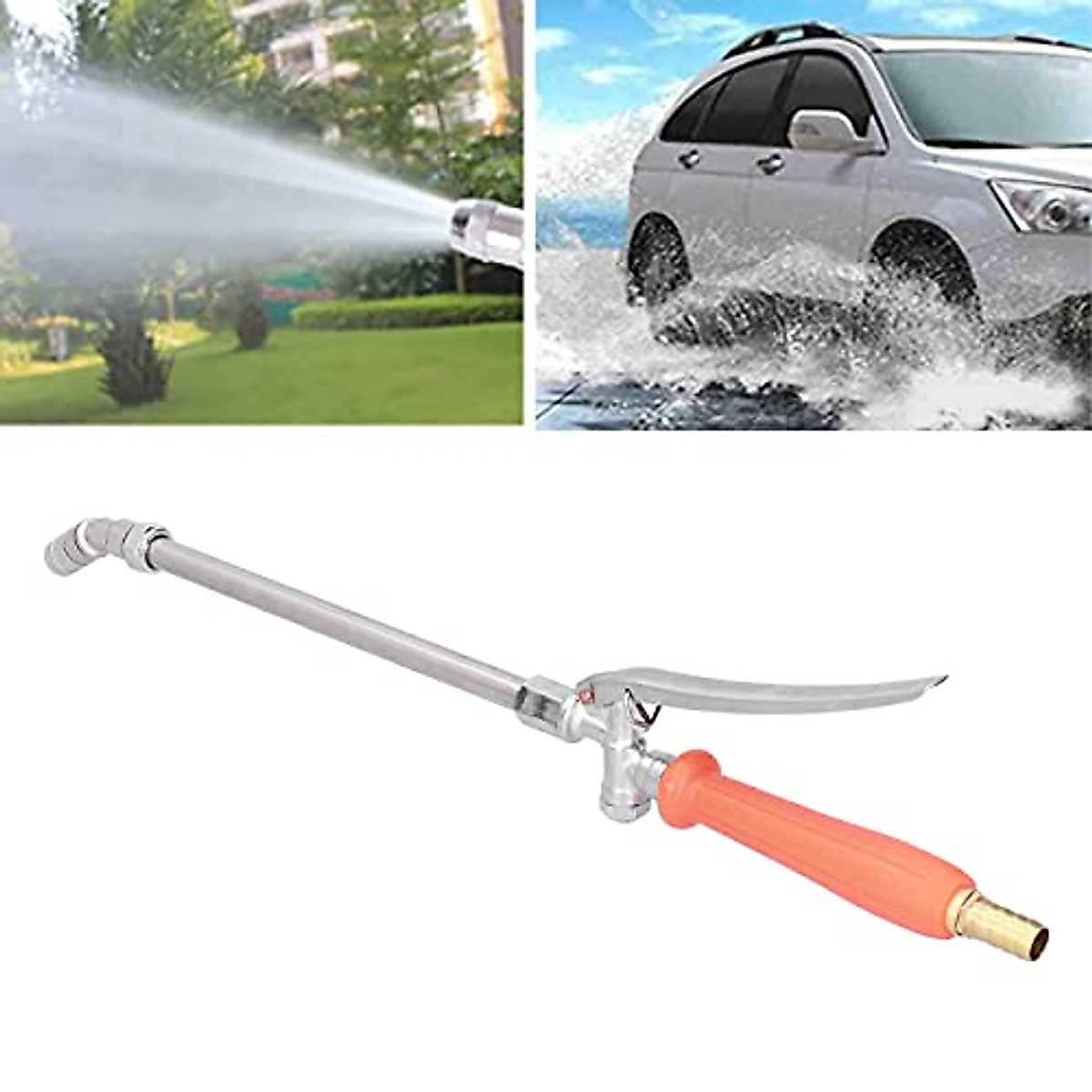 Tomotato High Pressure Power Washer Wand Stainless Steel Watering Wand Sprayer Portable Garden Hose Spray Gun Adjustable Hand Sprayer for Car Lawn