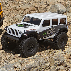 Axial RC Truck 1/24 SCX24 2019 Jeep Wrangler JLU CRC 4WD Rock Crawler Brushed RTR, White, AXI00002V2T1