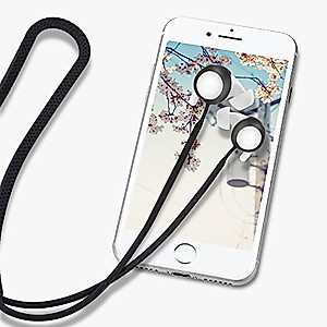 kwmobile Strap Compatible with Google Pixel Buds A Series - Silicone Cord Holder for Wireless Earphones - Black