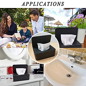 Baby Wipes Dispenser, Paper Tissues Portable Reusable Container Holder Pouch with Lids, for Napkin Nappy Paper Tissues Towel, Wipes Box Bag, Black, Panda Print