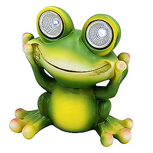 TIBLEN Solar Powered Frog Outdoor LED Garden Light Decor (Hear - NO)