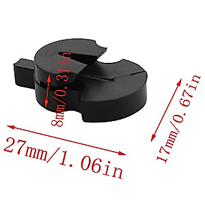 Tourte Style Rubber Mute LQ Industrial 3PCS Tourte-Style Black Rubber Mute for All Violins Small Violas Ultra Practice Silencer (TSRMAVUP-27x17x8-B3)