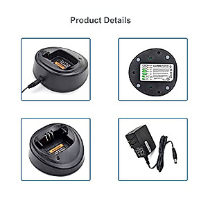 WPLN4137 WPLN4137BR Charger Compatible with Motorola CP200 CP340 CP360 CP380 CP040 CP140 PM400 PR400 NNTN4496 NNTN4497 NNTN4970 WPLN4137 WPLN4138
