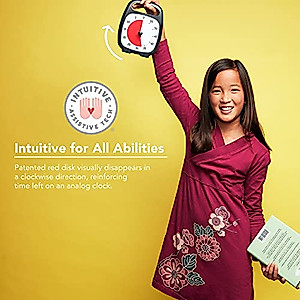 TIME TIMER PLUS 60 Minute Desk Visual Timer - Countdown Timer with Portable Handle for Classroom, Office, Homeschooling, Study Tool with Silent Operation (Charcoal)