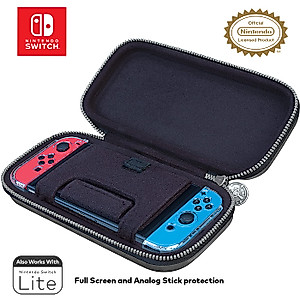 Game Traveler Zelda Nintendo Switch OLED Case - Fits Switch OLED, Original Switch & Switch Lite, Adjustable Viewing Stand & Bonus Game Cases, Deluxe Carry Handle, Licensed Nintendo Switch game case