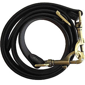 SaSarili Adjustable Replacement Cross Body Handbag Purse Strap Dark Espresso Brown 1 inch wide, 43-51 inch long with Antique Brass Tone Hardware