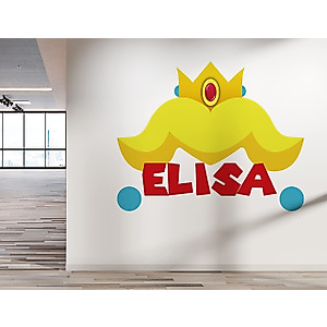 Kyle Cornhole Princess Nursery Wall Decal - Name Letters for Wall Decor - Personalized Name Stickers - Custom Vinyl Lettering - Baby Name Decals for Girls KA1505, Green