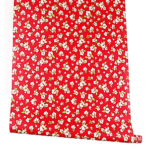 Self-Adhesive Vinyl Cute Floral Shelf Liner Contact Paper for Kitchen Cabinets Drawer Dresser Furniture Wall Table Crafts Decal 17.7X117 Inches