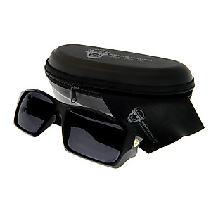 Bison Head High Plains Series XXL Shades - Black Frame/Smoke Lens