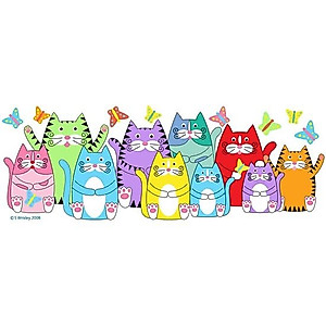 CafePress Colorful Kitty Cats &Amp; Butterflies Mug Ceramic Coffee Mug, Tea Cup 11 oz