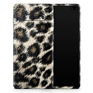 DesignSkinz Light Leopard Fur Protective Vinyl Decal Wrap Skin Cover Compatible with The Samsung Galaxy S20 (Screen Trim & Back Glass Skin)