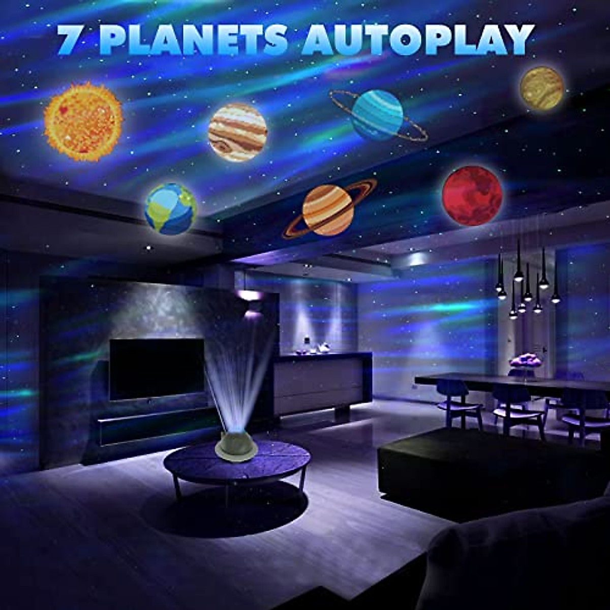 Star Projector with Remote Touch Control,Bluetooth Music Speaker & White Noise Galaxy Light Projector, LED Night Light for Kids Adults,for Home Decor Bedroom,Ceiling,Party