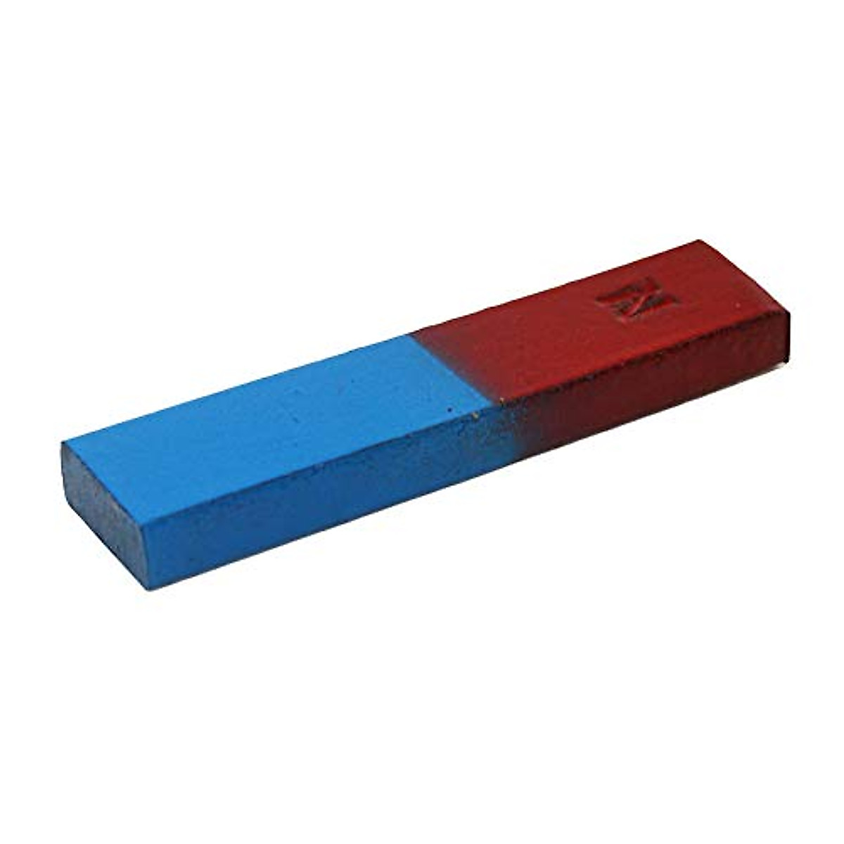 Bar Magnets, Set of 2 - Red & Blue, North/South Poles - Chrome Steel - Includes Keepers - Perfect for Physics Classrooms & Magnetism Experiments - Eisco Labs