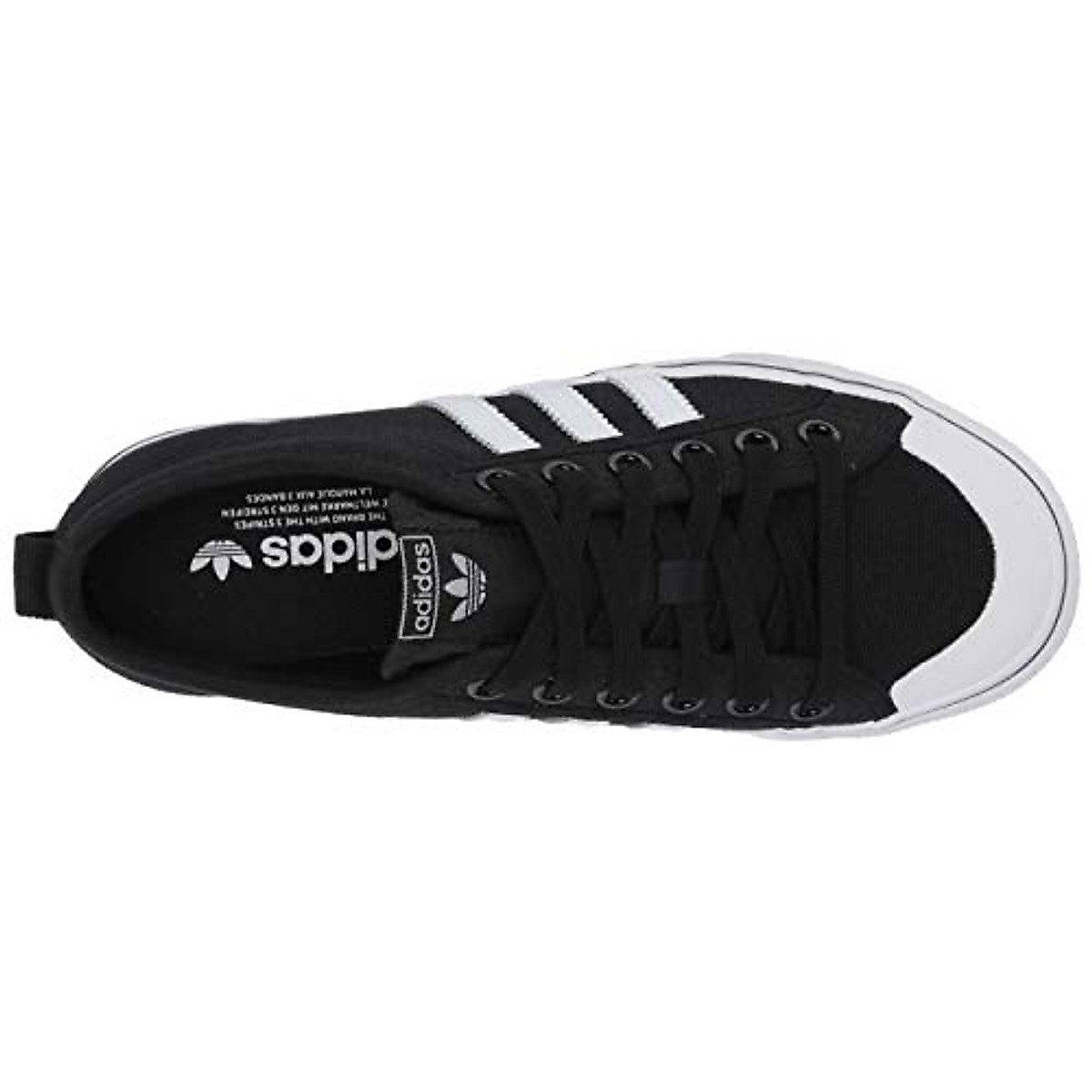 adidas Originals Men's Nizza Sneaker, Core Black/Cloud White/Cloud White, 11 M US