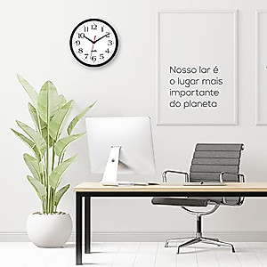 HIPPIH 2 Pack Silent Wall Clock, 10 Inch Non Ticking Quiet Digital Sweep Decorative Battery Operated Wall Clocks for Living Room Bedroom Kitchen School Office Decor, Black