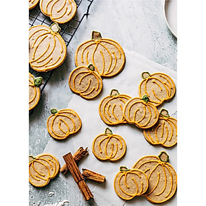 3Pcs Pumpkin Cookie Cutters 2.7" 3.3" 4", Halloween Cookie Cutter, Fall Thanksgiving Cookie Cutters, Biscuit Cutter Set, Coated with Soft PVC for Protection