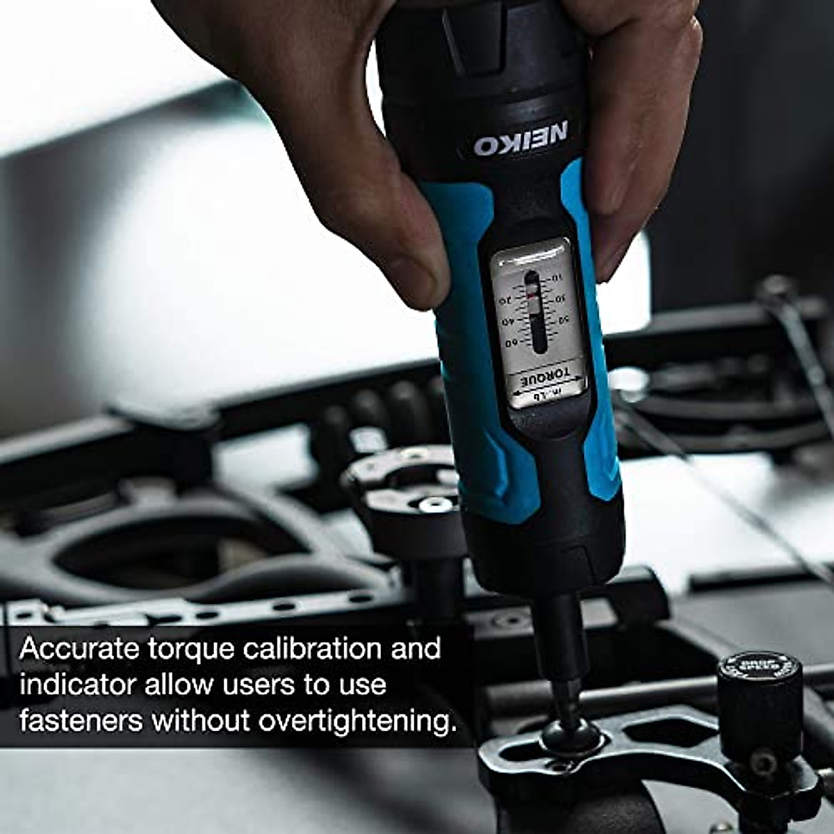 Neiko 10574A 1/4” Drive Torque Wrench Screwdriver Set, 30 Pieces of S2 Steel Philips, Hex, Slotted, and Torx Bits, 10 to 60 Inch-Pounds Torque Adjustment Range, Firearms Accurizing and Gunsmithing