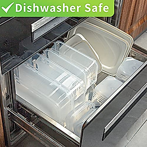 GEIKR 17 Pack Stackable Food Storage Containers with Lids, BPA-Free Plastic Meal Prep Container Reusable, Refrigerator & Freezer & Microwave & Dishwasher Safe Kitchen Organizer