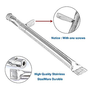 Uniflasy Grill Replacement Parts Kit for Expert Grill 720-0789H 4-Burner Propane Gas Grill Porcelain Steel Heat Plate Shield Stainless Steel Pipe Burners 4 Packs