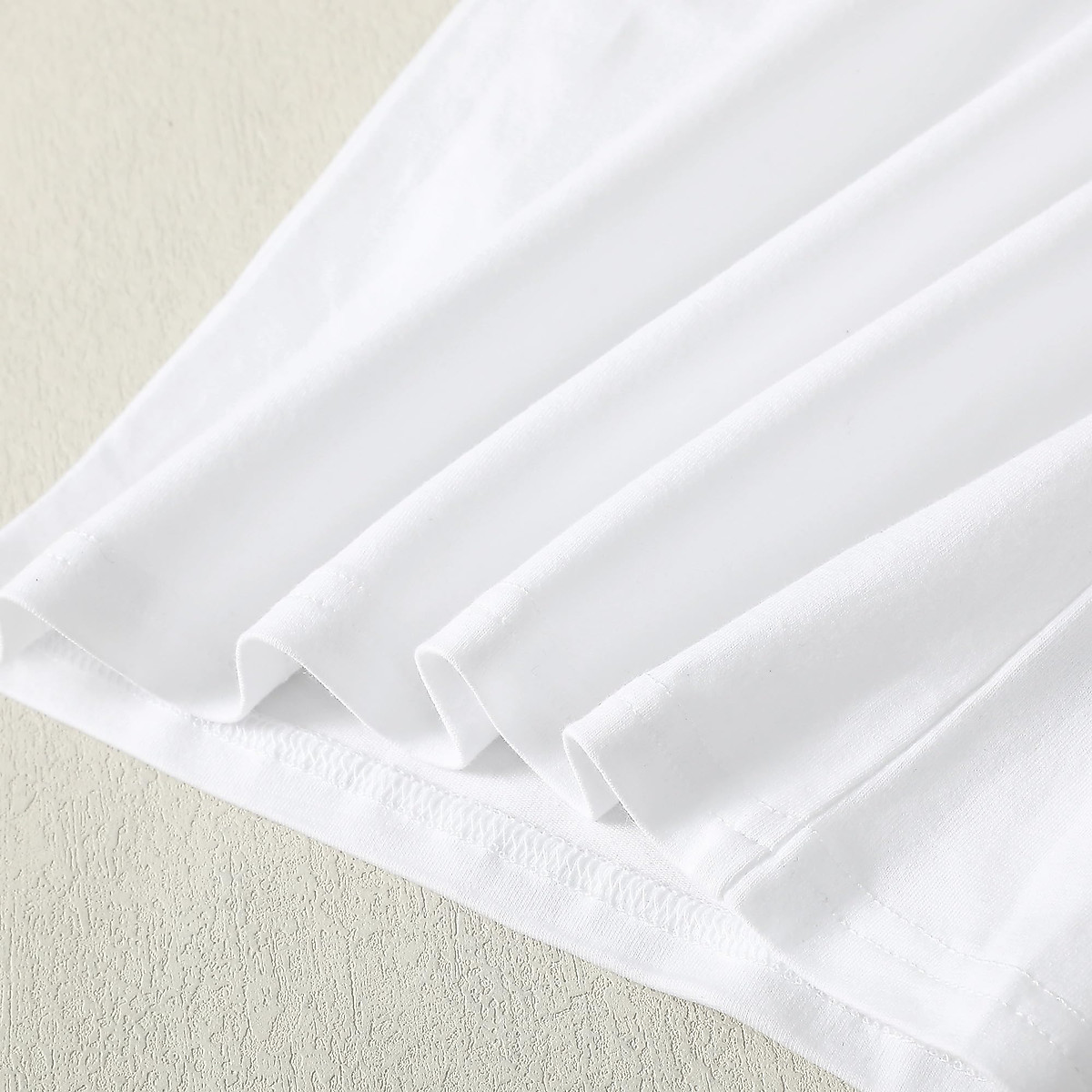 LYSMuch Toddler Baby Girls Ruffle Sleeve Shirt Plain Solid Sleeveless Tshirt Top Blouse Kids Casual Clothes(White, 3-4T)