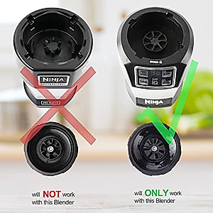 7-Fins Extractor Blade Assembly with Rubber Gasket Blender Replacement Parts Compatible with Nurti Ninja Blenders Auto iQ BL480 BL482 BL642 BL682 NN102