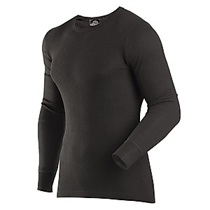 ColdPruf Men's Enthusiast Single Layer Long Sleeve Crew Neck Base Layer Top, Black, 3X