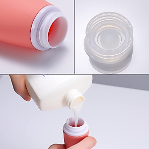 Leak Proof Silicone Travel Bottles,4 Pack 2oz Liquid Squeezable Refillable Portable Travel Accessories/Cosmetic Containers,BPA Free,Travel Size Bottles for Toiletries Shampoo Conditioner Lotion
