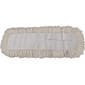 Ultimate Dust Mop Kit: Industrial-Grade Performance, Heavy-Duty Frame, Telescopic Handle - White 24 Inch