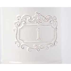 Mud Pie Kitchen Canister (Set of 3), White