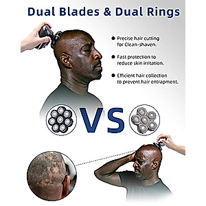 Head Shaver 8D - Electric Head Shavers for Bald Men with Wet and Dry Head - Cordless, Rechargeable, Ergonomic Design - Multifunctional Electric Razor