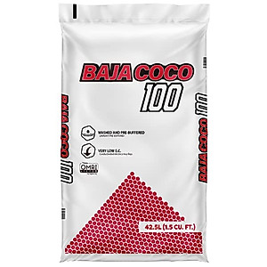 Coco Coir Fiber 1.5 CU FT / 42.5 Liter / 40 Dry Quarts Washed Pre Buffered Low EC Organic Garden Coconut Soil for Flower Vegetable Seedling